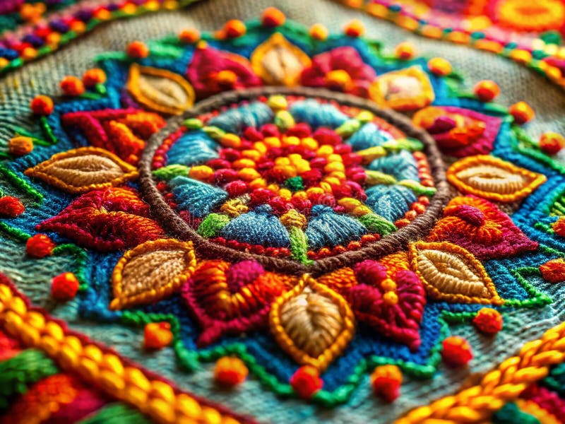 Unveiling the Intricate World of Embroidery a Macro Exploration of ...