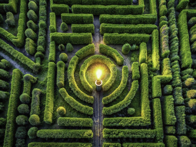Unveiling a Luminous Green Maze an Aerial Perspective on Creative ...