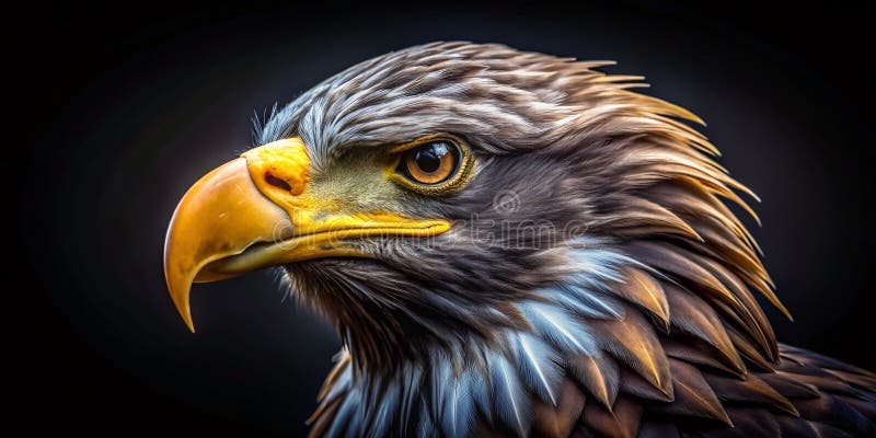 Unveiling the Majesty of a Powerful Eagle a CloseUp Portrait of a Bird ...