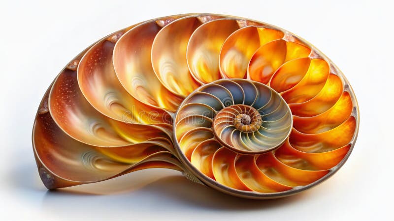 Unveiling the Mathematical Marvel a Nautilus Shell CrossSection ...