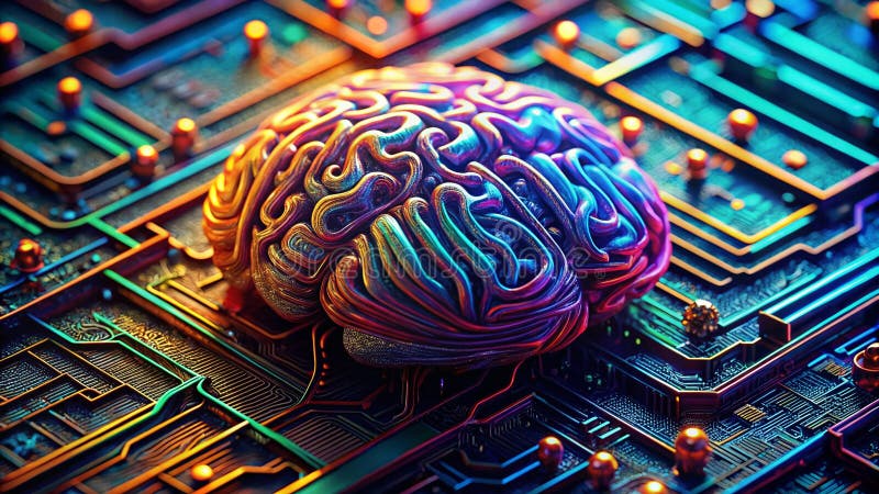 Unveiling The Microarchitecture Of A Macro Brain Circuit Processor An Aigenerated Image Of A