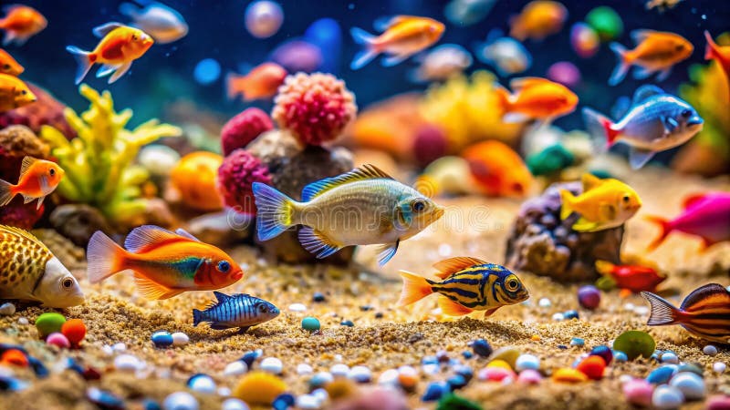 Unveiling the Microcosm a Stunning Closeup of a Miniature Aquarium ...