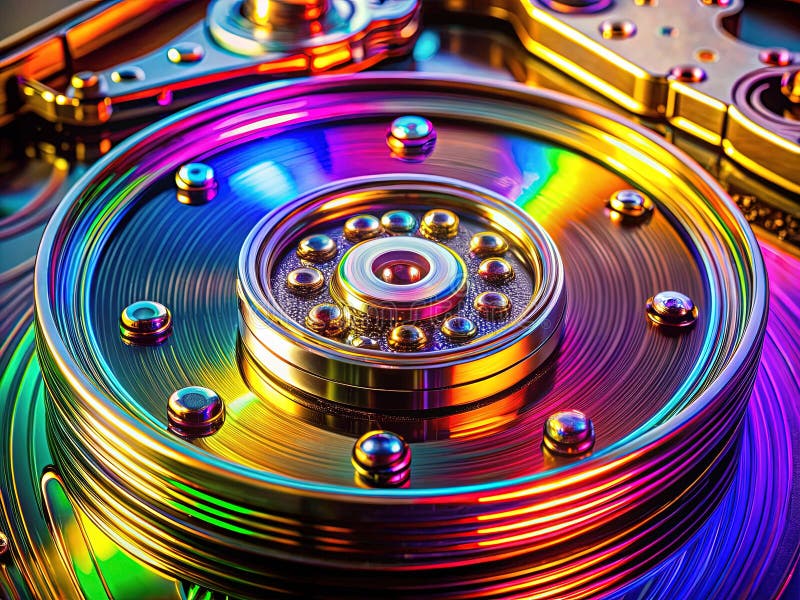 Unveiling the Microscopic Wonders of a Computer Hard Drive Platter a ...