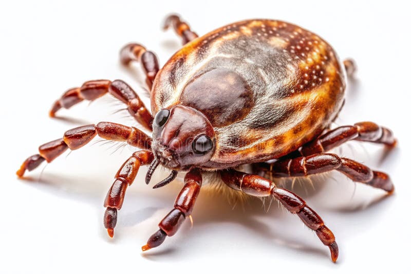 Unveiling the Microscopic World a Detailed CloseUp of a Tick on a Pure ...