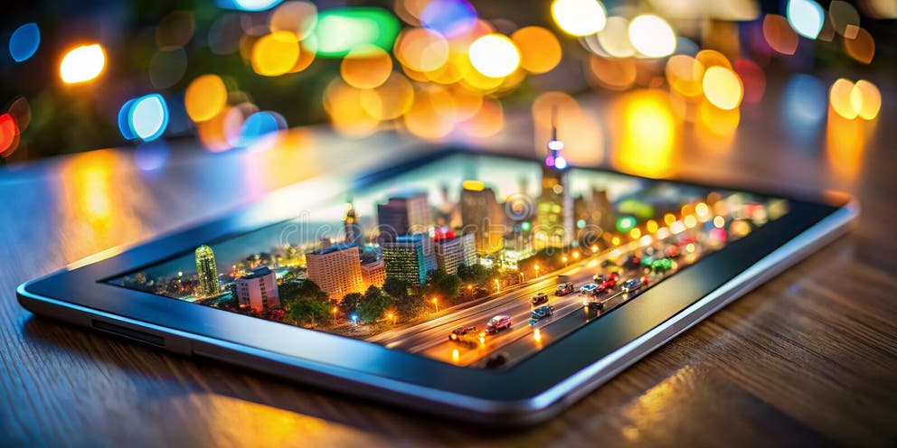 Unveiling a Miniature Digital Realm a CloseUp Exploration of a Tablet ...