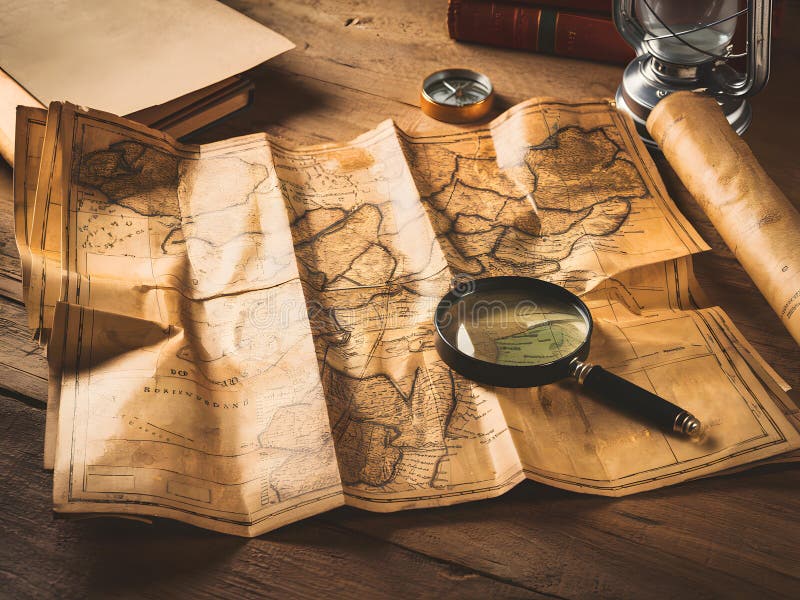 Unveiling Mysteries: an Ancient Map S Secrets Revealed Under a Warm ...