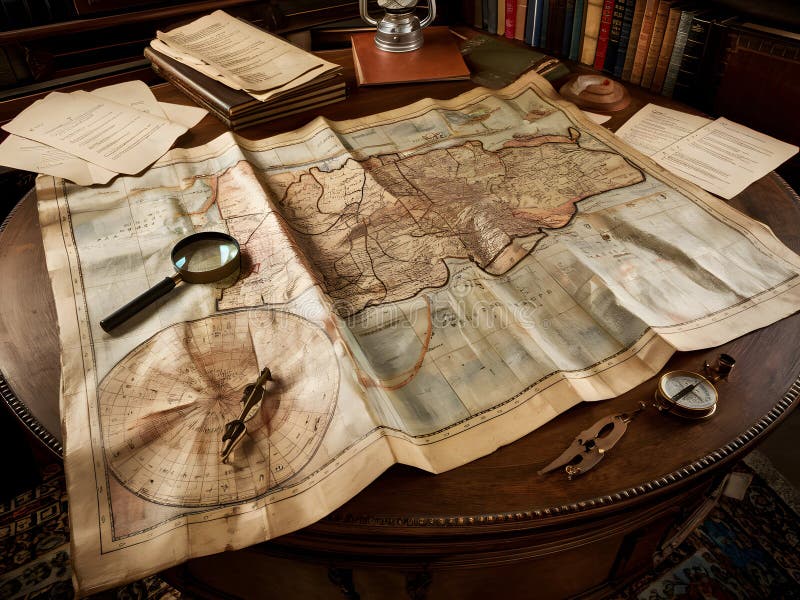 Unveiling Mysteries: an Ancient Map S Secrets Revealed Under a Warm ...