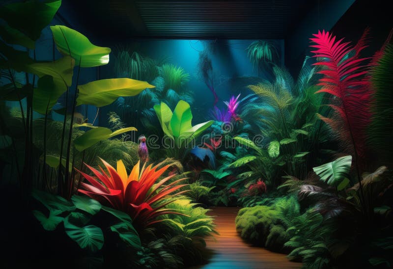 Unveiling the Mysteries of the Neon Jungle Stock Illustration ... Unveiling the Mysteries of the Neon Jungle Stock Illustration ...