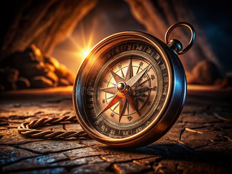 Unveiling Nocturnal Geometry a Detailed LowLight Compass Drawing a ...