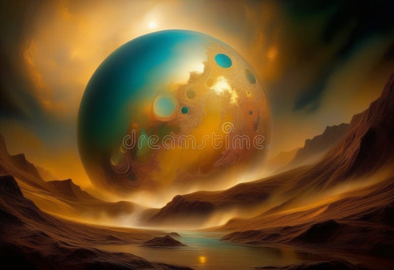 Unveiling the Opulent Mystery of the Gilded Planet Stock Illustration ...