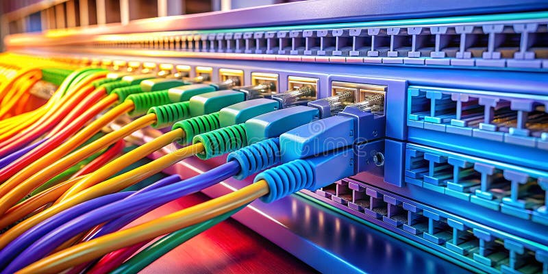 Unveiling the Power of a Fast Data Network Closeup View of CAT6 UTP ...