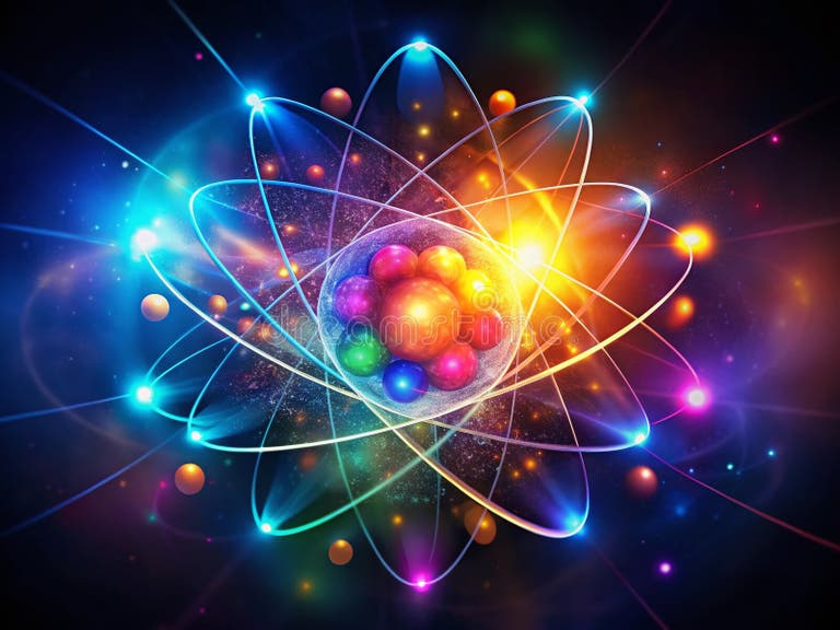 Unveiling the Quantum Realm a Glowing Atom Visualization for Scientific ...