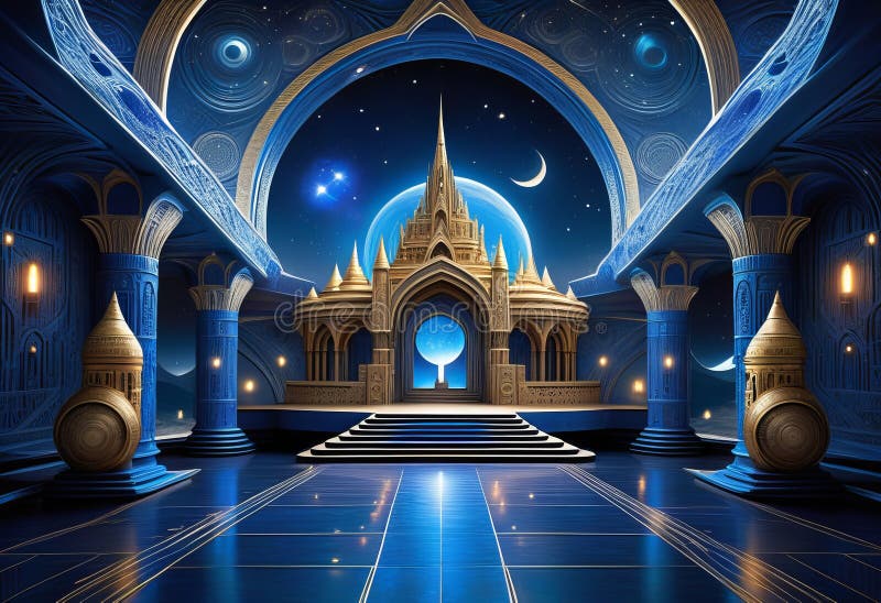 Unveiling the Secrets of the Blue Sun Castle Stock Illustration ...