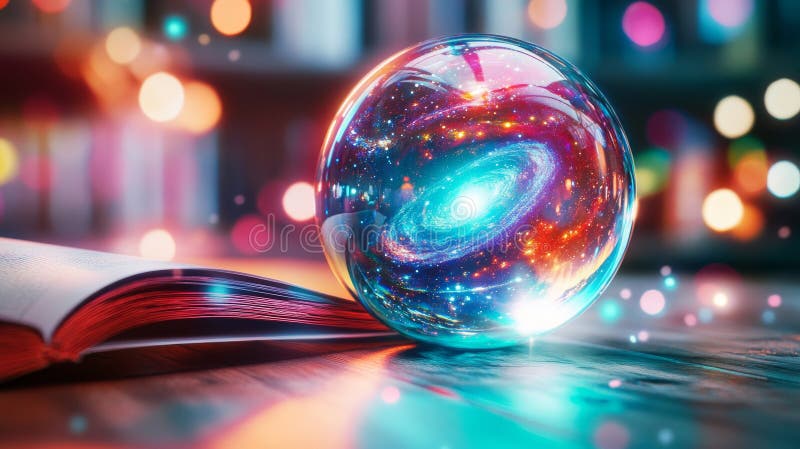 Unveiling Secrets in an Enchanting Study: Mystical Crystal Ball Stock ...