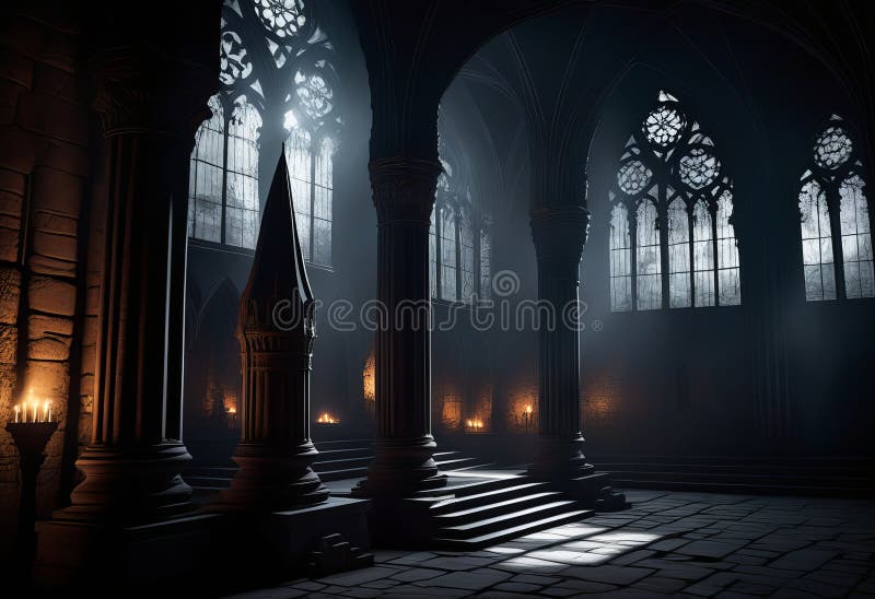 Unveiling the Secrets of the Gothic Temple Stock Illustration ...