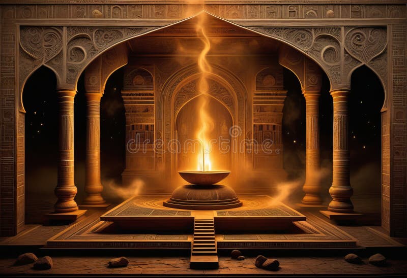 Unveiling the Secrets of the Temple of the Secret Fire Stock ...