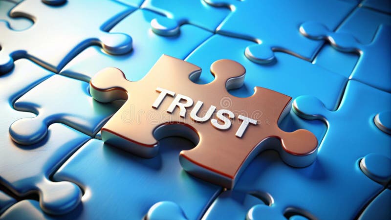 Unveiling Trust a Colorful 3D Puzzle Piece Render with Hidden Text AI ...
