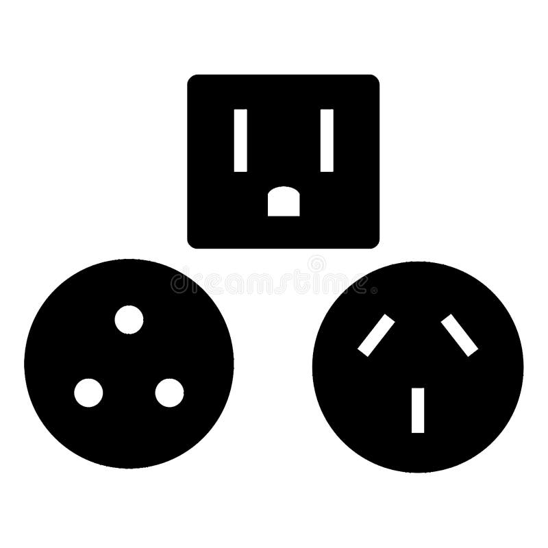 Unversal Power Plug Icon and Graphics Stock Illustration - Illustration ...