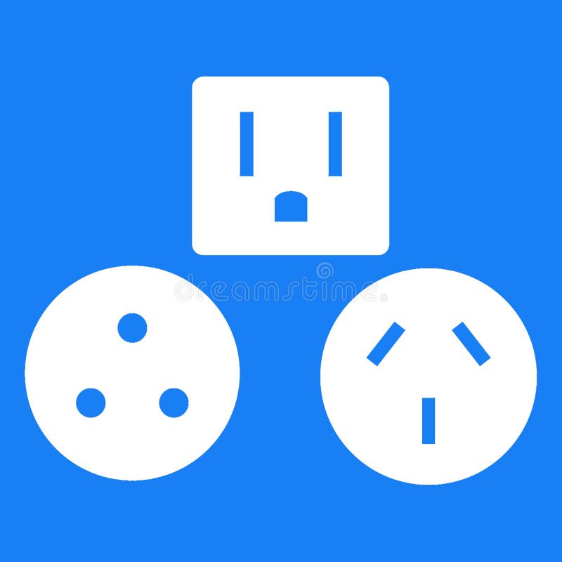 Unversal Power Plug Icon and Graphics Stock Illustration - Illustration ...