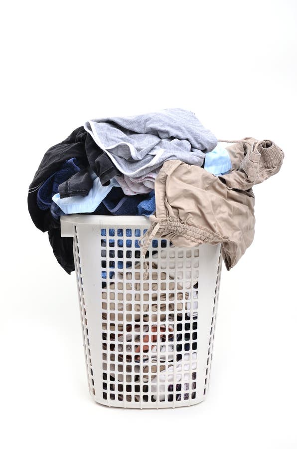 Unwashed cloth in basket stock photo. Image of unwashed - 40183494
