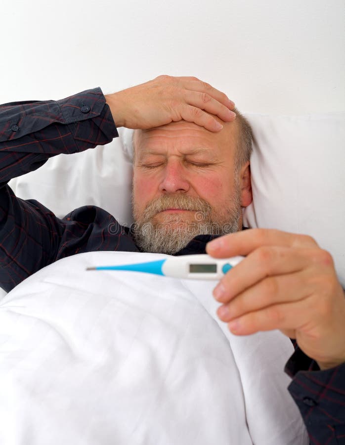 Unwell elderly man stock image. Image of hand, migraine - 46945491