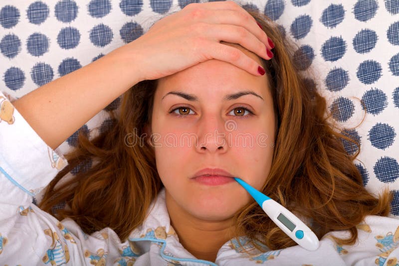 Unwell woman stock photo. Image of looking, face, checking - 45628292