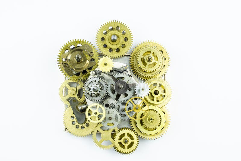 Nonworking Machine from Bronze the Cog-wheel of Clock-work Stock Photo ...