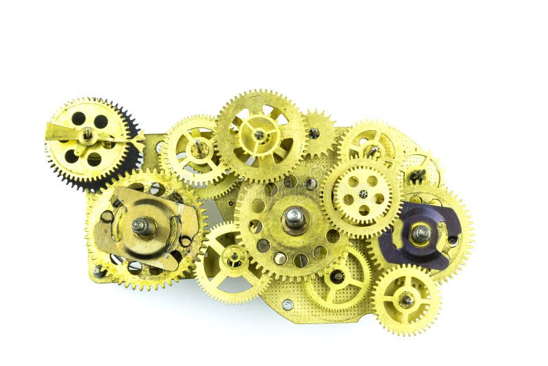 Nonworking Machine from Bronze the Cog-wheel of Clock-work Stock Photo ...