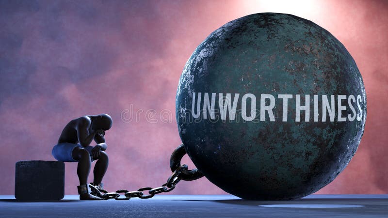Unworthiness that Limits Life Stock Illustration - Illustration of ...