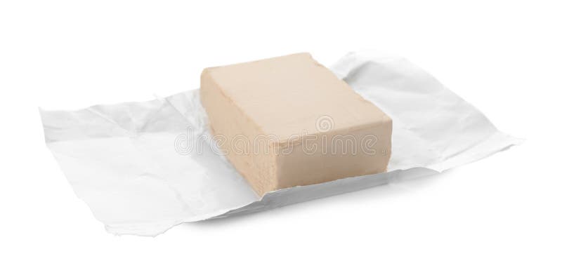 A Block of Compressed Fresh Yeast. Stock Image - Image of healthy ...