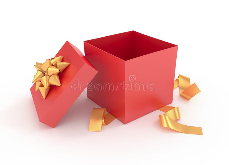 Unwrapped gift box stock illustration. Illustration of empty - 46614599