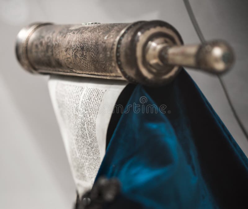 Unwrapped Torah Scroll Silver Stock Image - Image of original, script ...