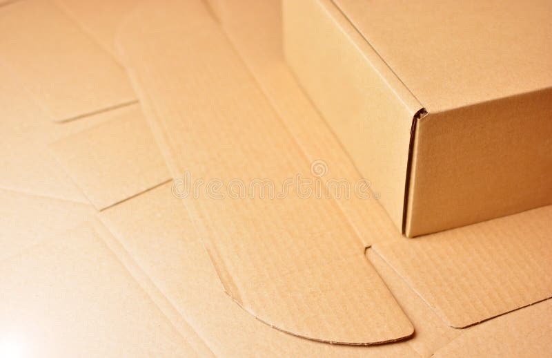 Unwrapping Cardboard Package Box Background, Copy Space Stock Image ...