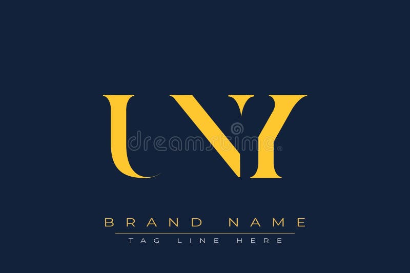 UNY Abstract Letter Logo Design Stock Vector - Illustration of letter ...