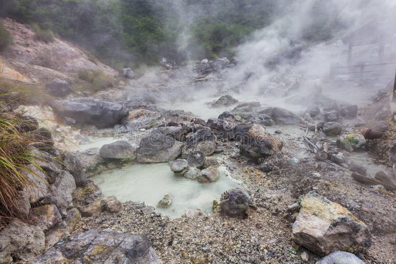 Unzen Hot Spring & Unzen Hell in Nagasaki, Kyushu. Stock Photo - Image ...