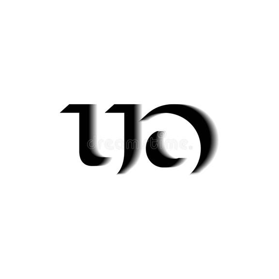 UO Monogram Shadow Shape Style Stock Vector - Illustration of lines ...