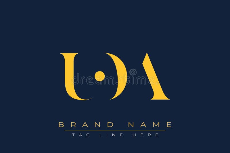 UOA Abstract Letter Logo Design Stock Vector - Illustration of ...