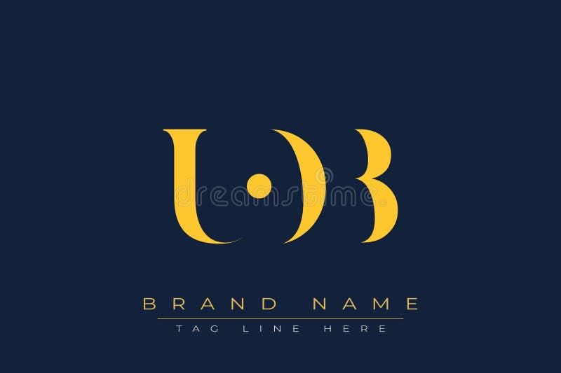UOB Abstract Letter Logo Design Stock Vector - Illustration of vector ...