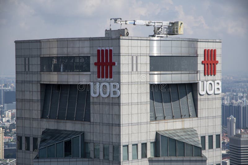 UOB Plaza One Tower in Downtown of Singapore Editorial Photo - Image of ...