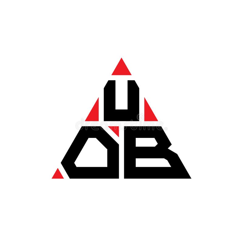 UOB Triangle Letter Logo Design with Triangle Shape. UOB Triangle Logo ...