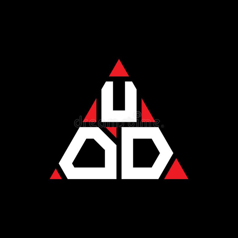 UOD Triangle Letter Logo Design with Triangle Shape. UOD Triangle Logo ...