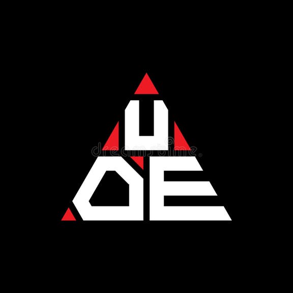 UOE Triangle Letter Logo Design with Triangle Shape. UOE Triangle Logo ...