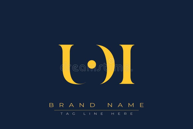 UOI Abstract Letter Logo Design Stock Vector - Illustration of ...