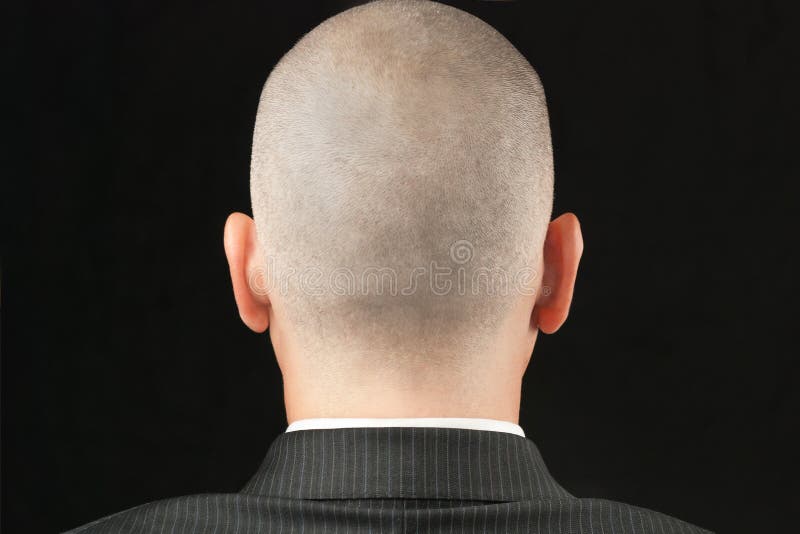 Uomo Calvo in Vestito Da Dietro Immagine Stock - Immagine di testa ...
