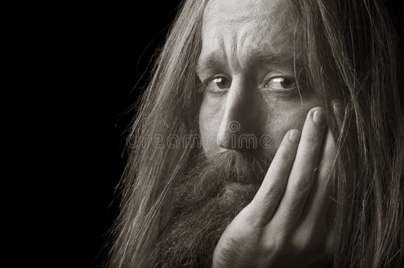 Uomo con dispiacere fotografia stock. Immagine di sfondo - 11286990