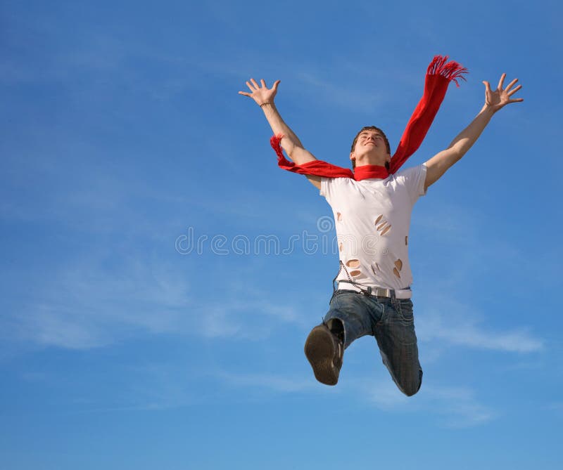 Uomo di volo immagine stock. Immagine di caduta, giovane - 8023629