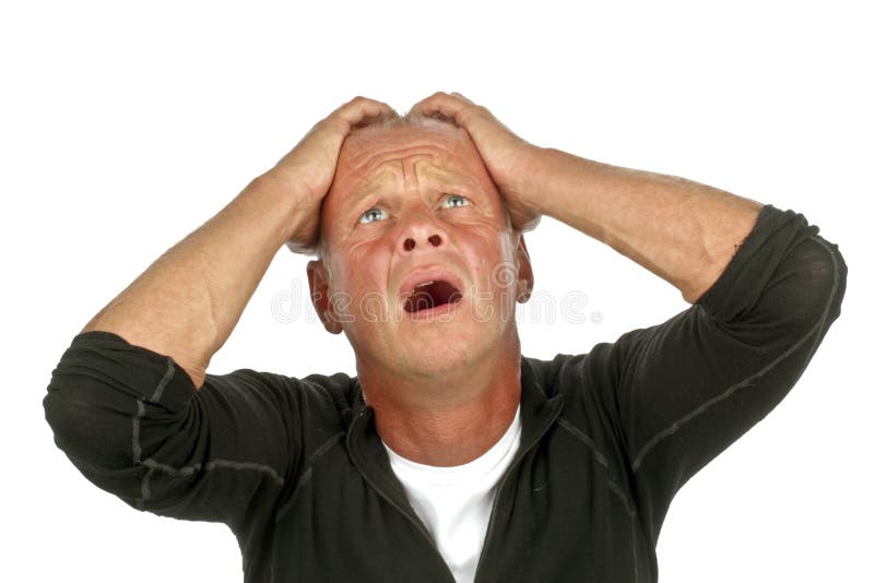 Uomo disperato immagine stock. Immagine di isolato, depressione - 21603959