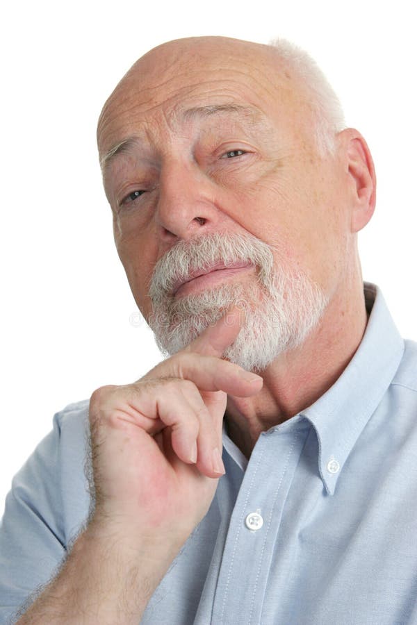 Uomo maggiore - scettico fotografia stock. Immagine di persona - 809098