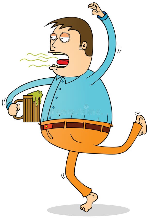 Fumetto che rutta uomo illustrazione vettoriale. Illustrazione di ...