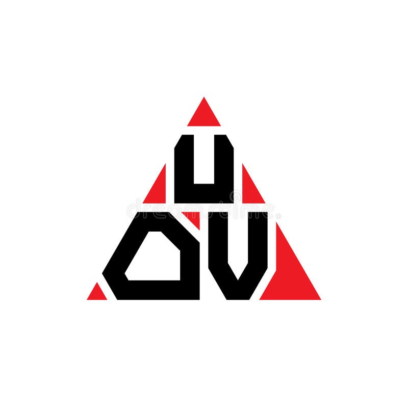 UOV Triangle Letter Logo Design with Triangle Shape. UOV Triangle Logo ...